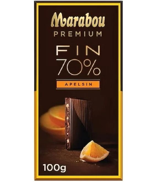 Marabou Premium шоколад темный Fin apelsin 70% Kakao (апельсин) 100 г ...