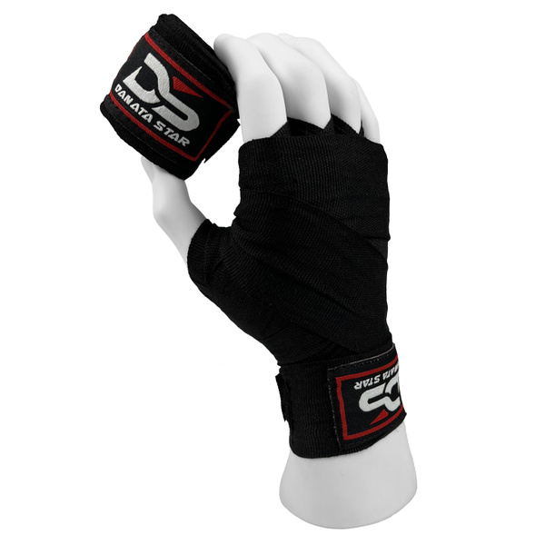 Бинты боксерские эластичные Danata Star 4м х 5 см, 2 штуки, черные ...