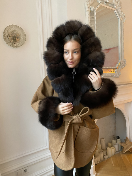 Пальто Milliant, Еврозима, размер 46, цвет коричневый, Шерсть - купить ...