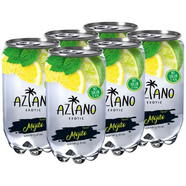Газированный напиток Aziano со вкусом мохито, 350 мл (6 шт) - купить с ...