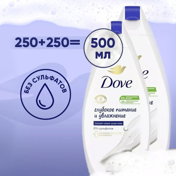 Dove Глубокое питание и увлажнение для сухой кожи, универсальный крем ...