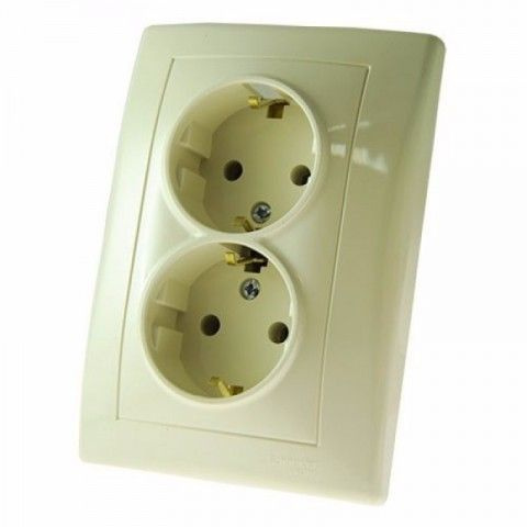 Розетка 2-ая в один подрозетник Schneider Electric Sedna SDN3000647 ...