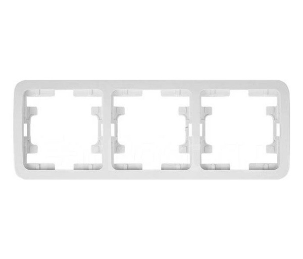 Рамка Makel Mimoza 3-местная белая 22039 купить на OZON по низкой цене (815535040)