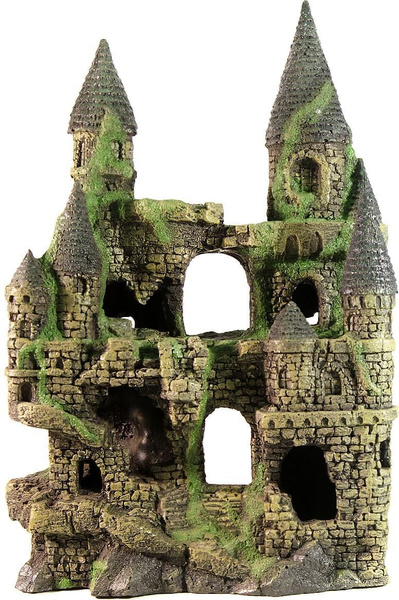 Аквариумная декорация Замок с цветной крышей DEKSI № 105 - купить с доставкой по выгодным ценам ...