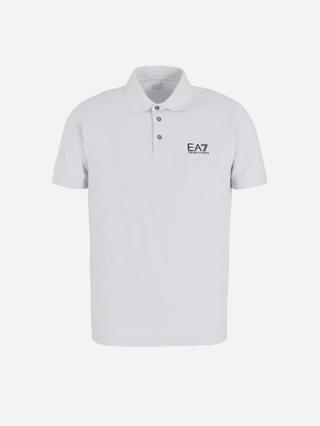 Поло EA7, размер 46, 48, цвет серый, светло-серый, 95% хлопок, 5% эластан - купить по выгодной ...