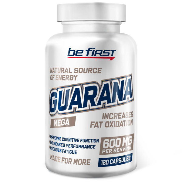 Гуарана Мега 600 мг Be First Guarana Mega extract 600 mg, 120 капсул ...