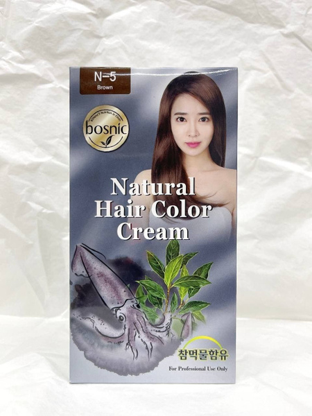 Bosnic Краска для волос Natural Hair Color Cream, N-5, Brown - купить с ...