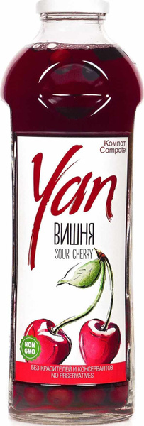 YAN Компот из вишни, 930 мл - купить с доставкой по выгодным ценам в интернет-магазине OZON ...