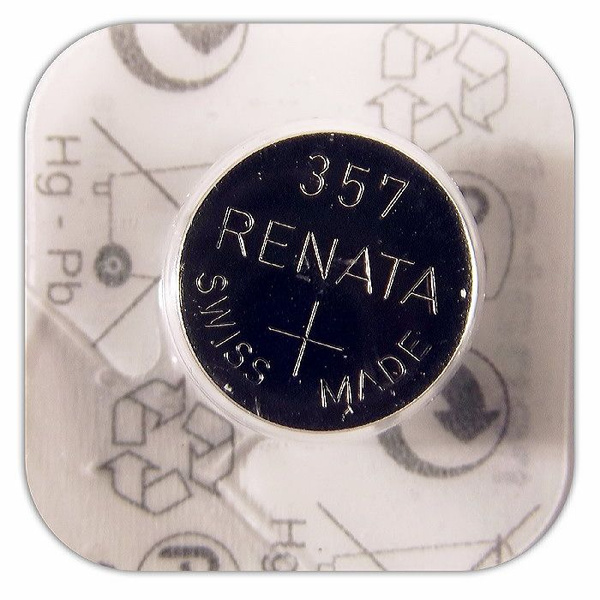 Батарейка для часов Renata 357 SR 44 W 1.55V, 170mAh, 11.6x5.4mm, в ...