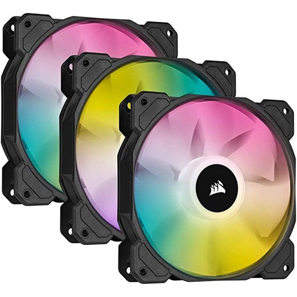 Вентилятор корпуса, Corsair SP120 RGB ELITE 120 мм, три с контроллером ...