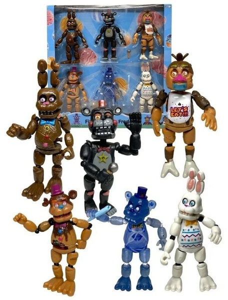 Набор из 6 Подвижных фигурок ФНАФ 5 ночей с Фредди Five Nights At