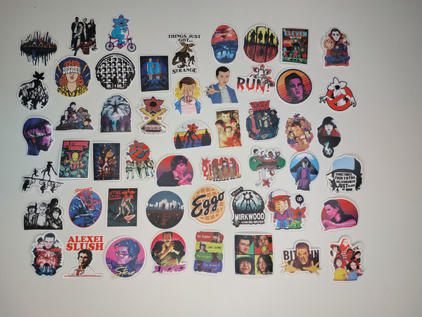 Наклейки стикеры по тематике сериала Очень странные дела Stranger