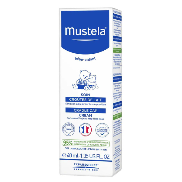 Mustela Baby, Cradle Cap, Лечение кожи головы Крем для малышей, 40мл ...