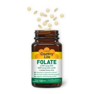 Country Life Folic Acid 800 mcg - Фолиевая кислота 100 таблеток ...