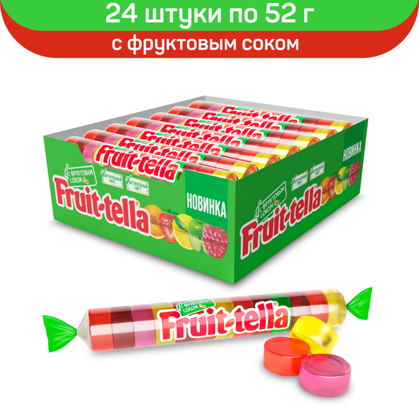 Мармелад жевательный Fruittella, с фруктовым соком, 24 шт х 52 г - купить с доставкой по ...