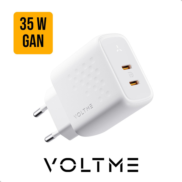 Сетевое зарядное устройство VOLTME Revo 30 Duo CA_2_USB Type-C, 35 Вт, USB Type-C, AFC (Samsung ...