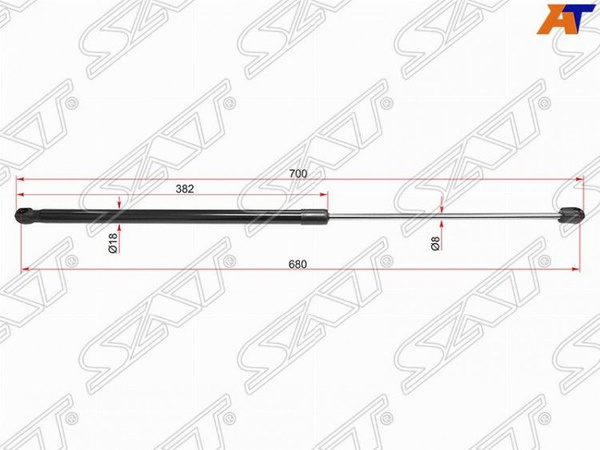 Амортизатор капота для KIA OPTIMA 10- SAT ST-81161-2T000 - SAT арт. ST ...