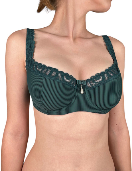 Бюстгальтер Женский VE.NU.S, размер 90C темно-зеленый Полиамид, Эластан Офисный/школьный Китай ...