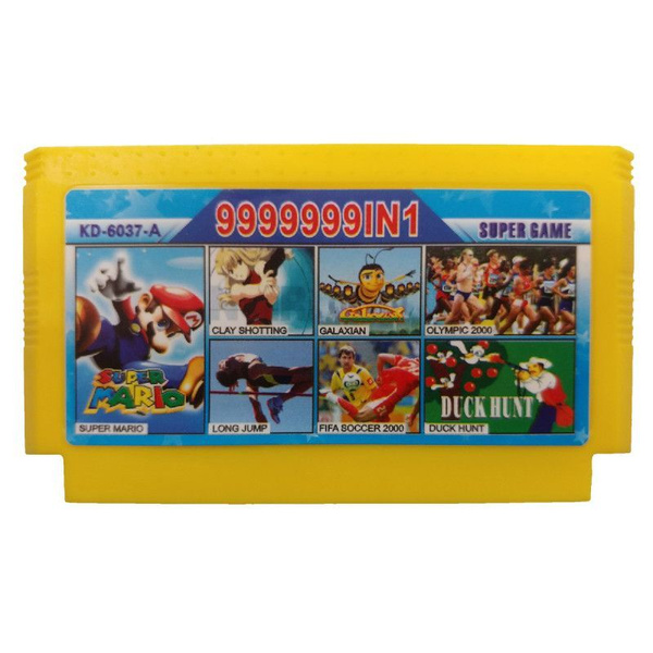 Картридж для Dendy 8 бит 9999999в1 KD-6037-A (6 игр-SUPER MARIO ...