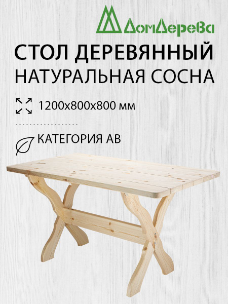Садовый стол 80х80 см, Дом Дерева - купить по низким ценам в интернет ...