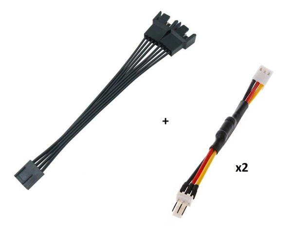 Набор из двух резисторов 3 pin для компьютерного куллера для снижения ...