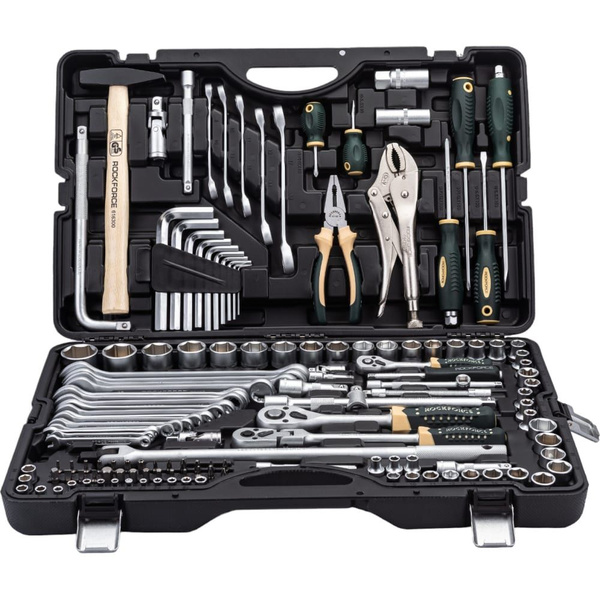 ROCKFORCE Набор инструмента 1/2&1/4&3/8DR с 6-гранными головками 142 предметов RF-41421-5 ...