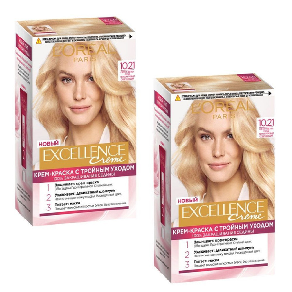 Краска для волос L'Oreal Excellence Creme (192 мл) 2 упаковки - купить ...