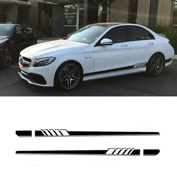 Автомобильная наклейка Racing Stripe Body Side Skirt для Benz C Class ...