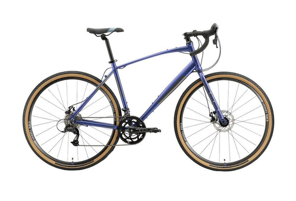 Велосипед гравийный STARK Gravel 700.1 D 2023 20", фиолетовый/черный ...