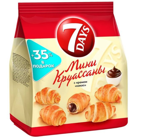 Круассаны 7 DAYS мини с какао 105гр / 4 шт. - купить с доставкой по ...