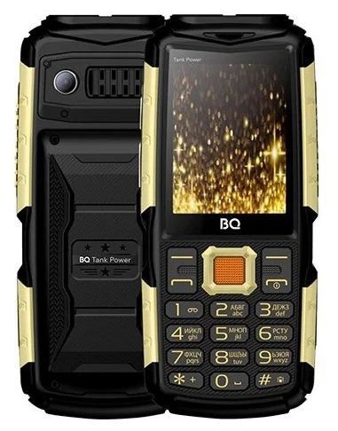 Мобильный телефон BQ 2430 TANK POWER BLACK+GOLD, черный, золотой ...