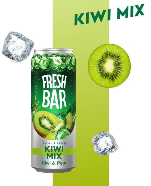 Напиток безалкогольный сильногазированный Fresh Bar Kiwi Mix 0,45 л по ...