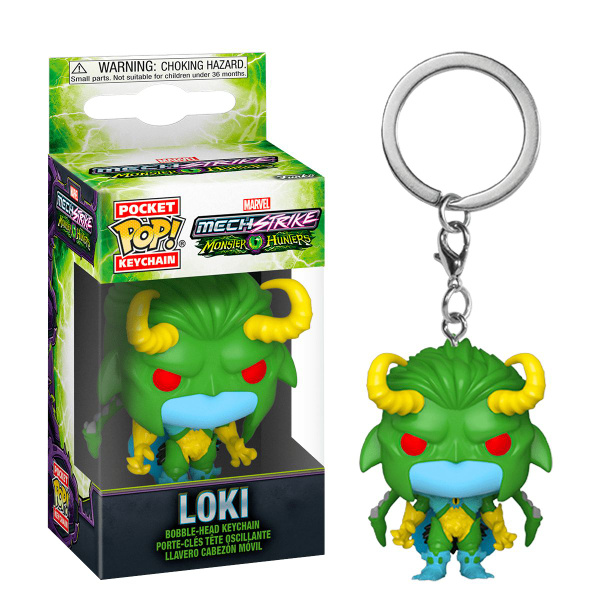 Брелок Funko POP Loki keychain из комиксов Marvel Mech Strike: Monster ...