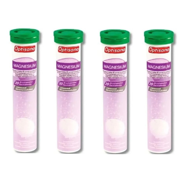4 шт. Optisana Magnesium, быстрорастворимый магний 200мг, 20 таб ...