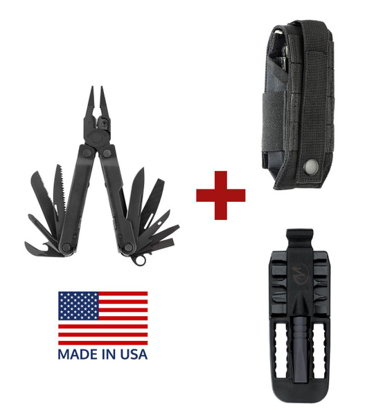 мульти инструмент leatherman REBAR BLACK + Extra Large MOLLE Sheath ...