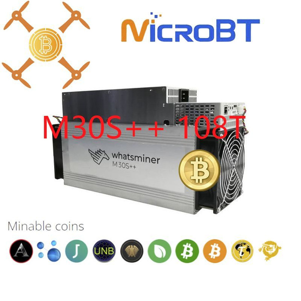 Whatsminer M30S++108Th/s ASICS майнер MicroBT New майнер для алгоритма SHA-256 - купить с ...