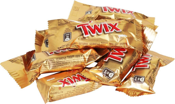 Конфеты Twix Minis с печеньем и карамелью покрытые молочным шоколадом