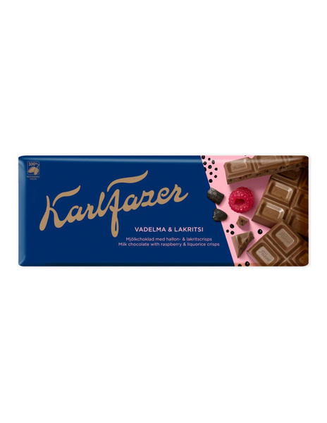 Шоколад Karl Fazer молочный малина - лакрица 200 г - купить с доставкой ...