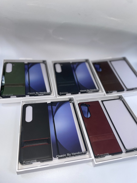 Премиальный кожаный чехол / Leather case / PULOKA Classic / для Samsung ...