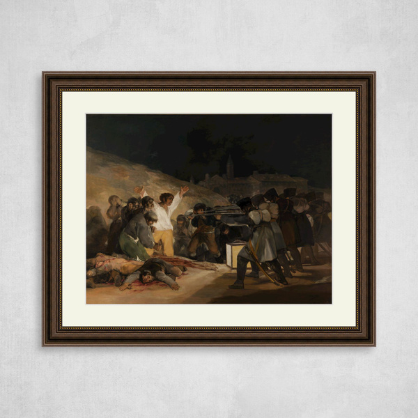 Картина в коричневой раме с паспарту, Франсиско Гойя "Третье мая 1808 ...