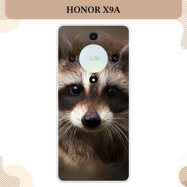 Силиконовый чехол на Honor X9A / Хонор X9A Енот - купить с доставкой по ...