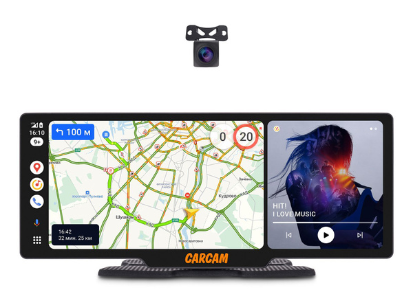 Видеорегистратор-зеркало CARCAM Android GPS Dashboard A5 + Rear View Camera - купить в интернет ...