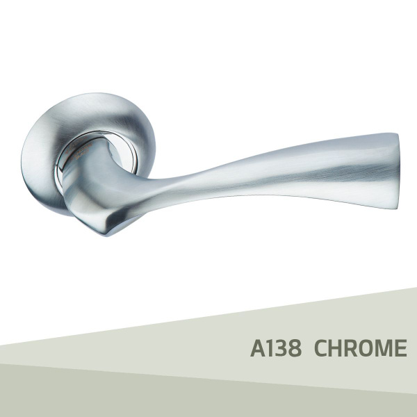 Дверные межкомнатные ручки A138 CHROME - купить по низкой цене в интернет-магазине OZON (1252491045)