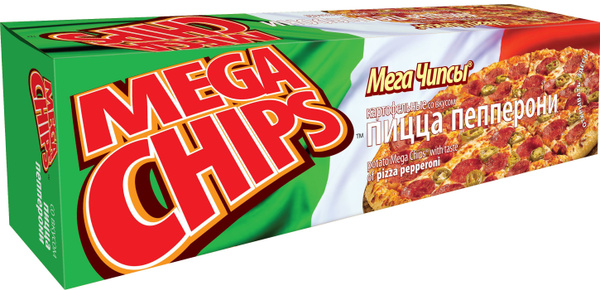 Мегачипсы Mega Chips со вкусом Пицца Пепперони, картофельные, 6 штук по 100 г - купить с ...