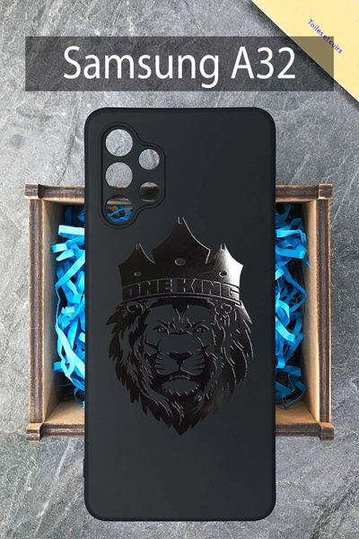 Силиконовый чехол Лев One King для Samsung Galaxy A32 / Самсунг А32 ...