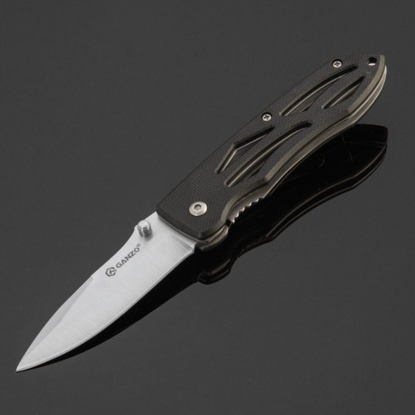 Нож складной Ganzo G615, сталь 440 сатин, рукоять черный G10 - купить с доставкой по выгодным ...