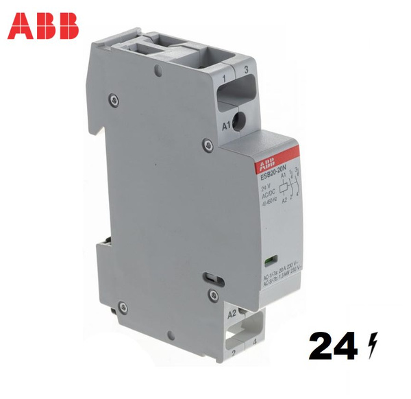Модульный контактор ABB ESB-20-20 24V AC - купить с доставкой по ...