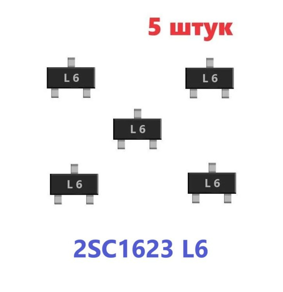 2SC1623 L6 транзистор (5 шт.) SOT23 SMD 2SC2412, схема 2SC2712 ...