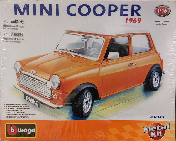 Mini Cooper 1969 Bburago 1/18 сборная модель автомобиля, масштаб 1:18 ...