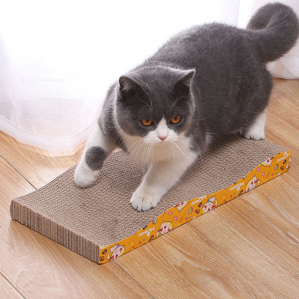 Когтеточка большая для кошек и котят. Лежанка картонная с кошачьей ...